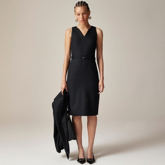 J. Crew | Dresses | Nwt J Crew Executive Dress Stretch Linen Blend ...